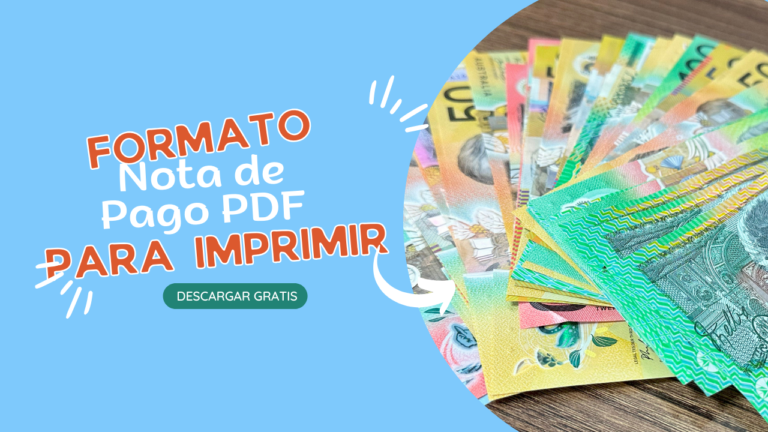 Nota de Pago PDF: Ejemplos, Formatos【 2025